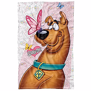 LOGOVISION Scooby Doo Butterfly Fleece Blanket 36" x 58",Butterfly