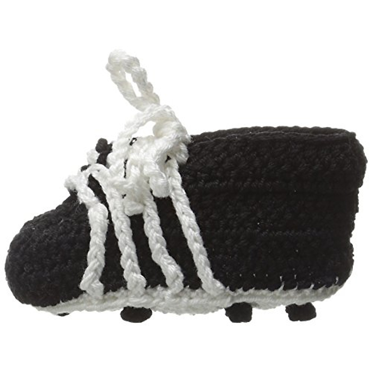 Jefferies Socks Baby-Boys Soccer Cleats Crochet Bootie, Black, Newborn