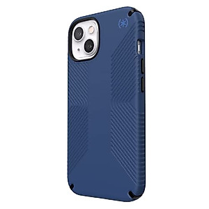 Speck Presidio2 Grip Case for Apple iPhone 13 -Polycarbonate, Shock-Absorbent, Coastal Blue and Black