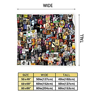 Band Collage Ultra-Soft Throw Blankets Soft and Comfortable Fits Couch Sofa Bedroom Living Room for All Season Durable Home Decor