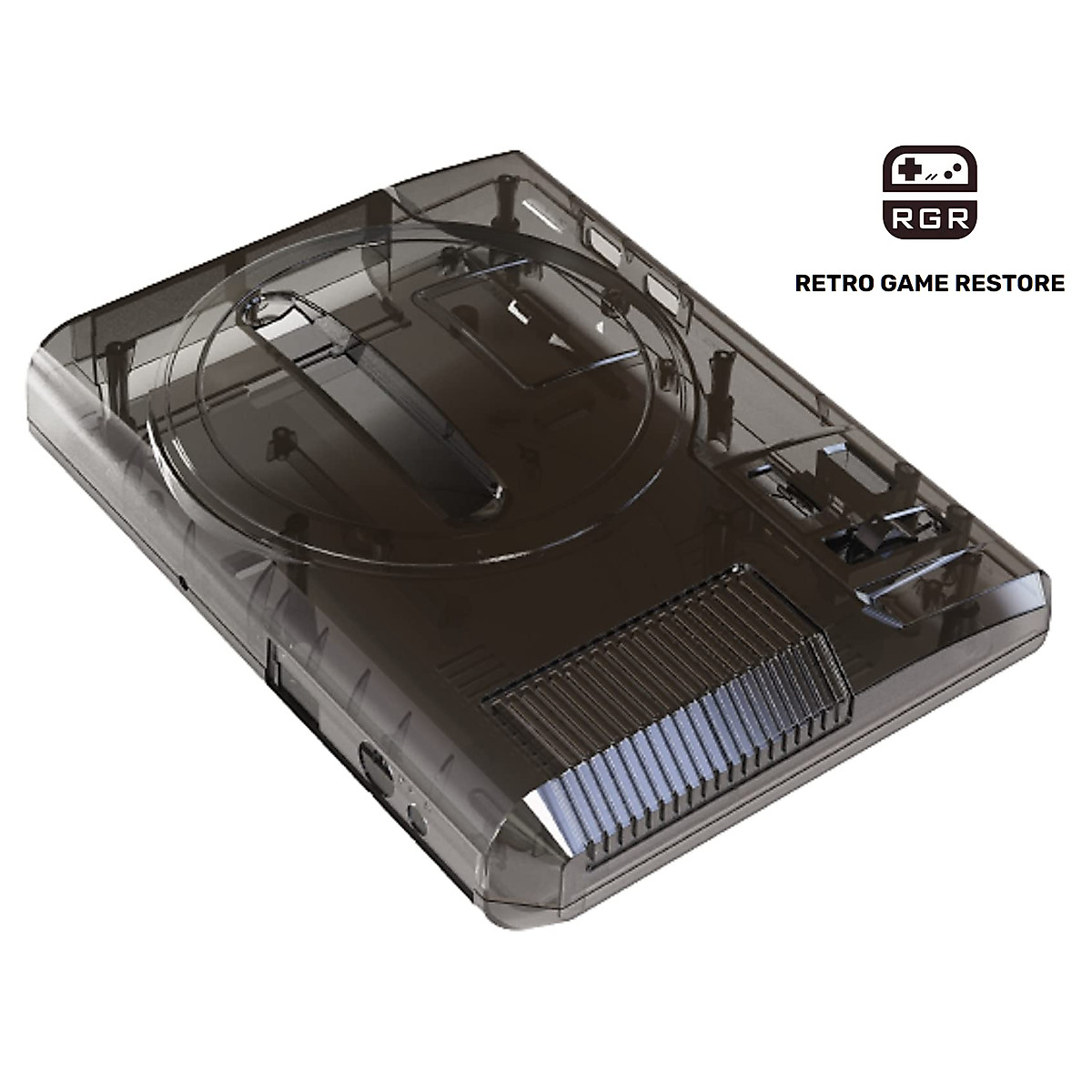 Retro Game Restore 432456 MD Body Replacement Shell, Clear Smoke for Mega Drive