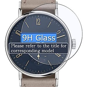 Puccy 3 Pack Tempered Glass Screen Protector, compatible with Louis Vuitton Tambour Horizon Light Up Smartwatch Protectors Guard