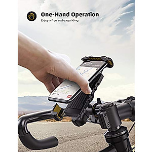 Lamicall Bike Phone Holder, Motorcycle Phone Mount - Adjustable Scooter Phone Holder for iPhone 12 Mini, 12 Pro Max, 11 Pro Max Xs XR 8 X 8P 7 7P 6S, Samsung S10 S9 S8, Huawei, All 4.7-6.8 Devices