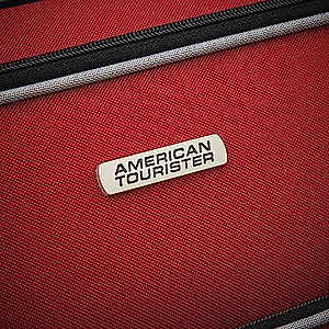 American Tourister Fieldbrook XLT Softside Upright Luggage, Red/Black, 3-Piece Set (BB/21/25)
