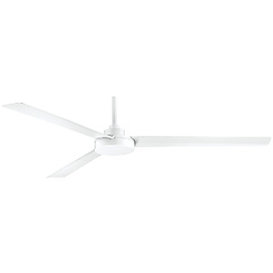 Minka Aire F624-WHF Roto XL 62" 3-Blades Ceiling Fan in Flat White Finish with Flat White Blades