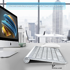 Wireless Keyboard and Mouse Compatible with iMac MacBook Air/Pro (Bluetooth and USB)