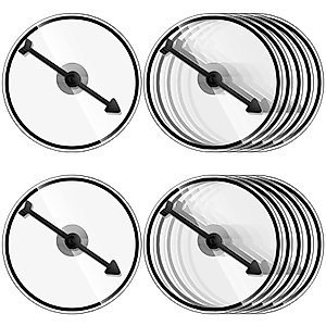 Chivao 10 Sets Game Spinner Wheel Square Blank Game Spinners Erasable Game Spinner Board with Plastic Rotating Arrows Math Spinner for Game Prizes (4 x 4 Inch)
