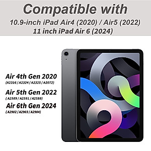 Aoub Case for iPad Air 11 Inch Case (M2) 2024, iPad Air 5th / 4th, Magnetic Attachment Cover [Supports Pencil Charging], Slim Trifold Stand Smart Case for iPad Air 11/10.9 inch 2022/2020, Baby Pink