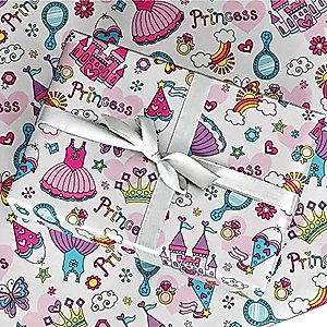 Gift Wrapping Paper 30" x 84" Sheet Vintage Style (Princess)