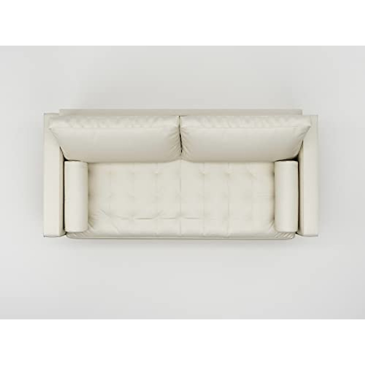 SILKIR 3-Person Sofa Couch for Living Room | Perfect for: Apartment/Studio/Office & Small Space | Poly Fabric | Fast and Easy Assembly Modern Contemporary Mid-Century, Faux Leather, White