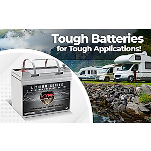VMAX LFPU1-1230 Group U1 12V Battery 385Wh 30 Amp Hours Lithium Iron LiFePO4 with built in BMS Li-Iron Deep Cycle Battery 7.7"L x 5"W x 6.4"H