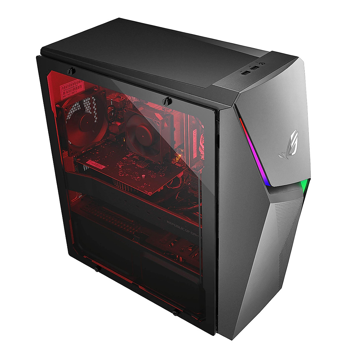 ROG Strix GL10DH Gaming Desktop PC, AMD Ryzen 5 3400G, GeForce GTX 1650, 8GB DDR4 RAM, 512GB PCIe SSD, Wi-Fi 5, Windows 10 Home, GL10DH-PH552 (Renewed)