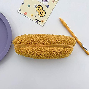 sikiwind Plush Pencil Case, Fluffy Stationery Cover Cute Makeup Pouch Holder Teen Girls Boys Students Storage Bag for Coin Purse Pencil Cosmetic Pencil Cases for Teenage Girls