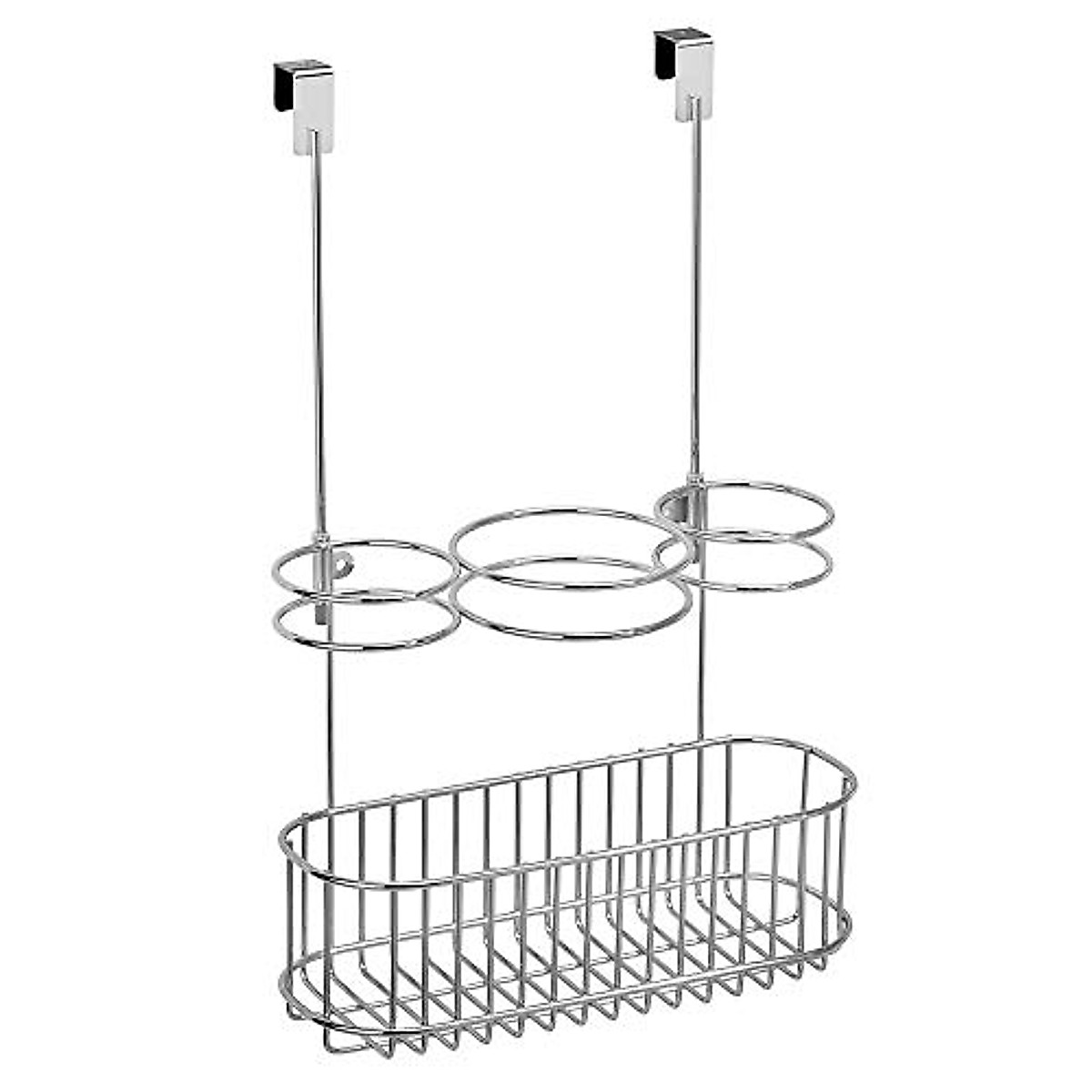 iDesign Classico Over-the-Cabinet Hair Styling Tool Holder - 10.65" x 5" x 10", Chrome