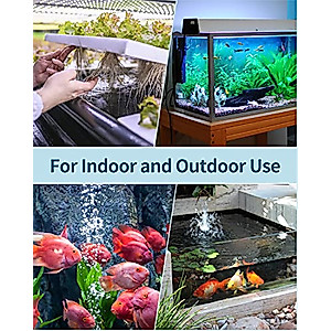 Pawfly 64 GPH Aquarium Air Pump with Dual Outlets Adjustable Quiet Oxygen Aerator Pump with Airline Tubing Air Stone Connector and Check Valve Accessories for Fish Tanks up to 75 Gallons