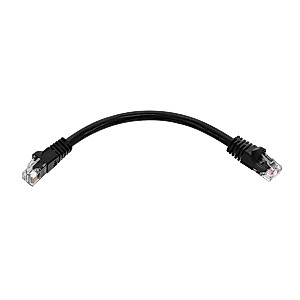 Monoprice 0.5FT 24AWG Cat6 550MHz UTP Ethernet Bare Copper Network Cable - Black