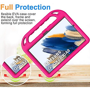 BMOUO Kids Case for Samsung Galaxy Tab A8 10.5 Inch 2022 (SM-X200/X205/X207) - with Screen Protector, Shockproof Galaxy Tab A8 10.5 Tablet Case, Blue