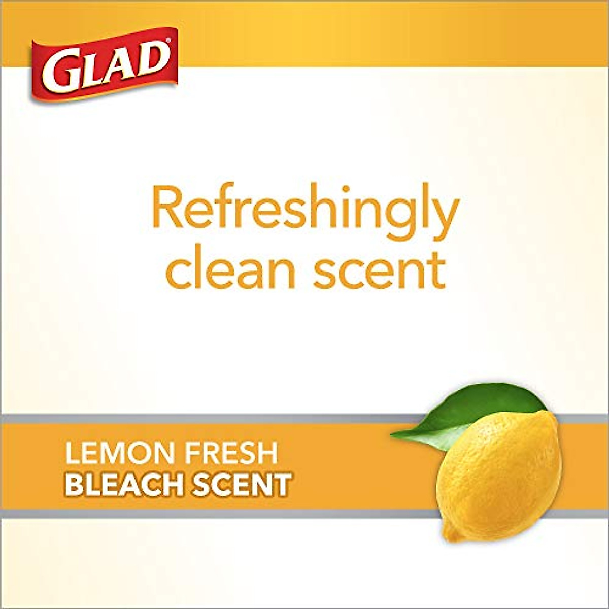 GLAD Small Kitchen Trash Bags, - 4 Gallon Trash Bag for Kitchen, Lemon Fresh Bleach Scent, Odor Eliminator, Leak Protection, 80 Count