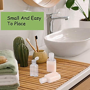 Boao 30 Pcs 1 oz/30 ml Portable Travel Bottle Clear Plastic Empty Bottle Refillable Reusable Containers for Travel Outdoor Camping Business Trip