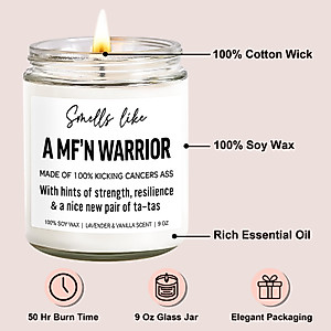 Younift Funny Breast Cancer Survivor Candle, Breast Cancer Gifts for Woman, Cancer Care Gifts for Women, After Breast Surgery Gifts, Mastectomy, Comfort Items for Chemo Patients, Cancer