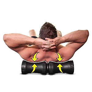 IntelliRoll Max Sport | Textured Extra Firm Density Foam Roller for Muscle Trigger Point Massage, Physical Therapy and Exercise | Advanced Roller Optimized for Neck & Spine, Relieve Back Muscle Pain