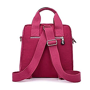 VVVSO Women's Waterproof Nylon Crossbody Shoulder Bag Durable Casual Backpack (Black)