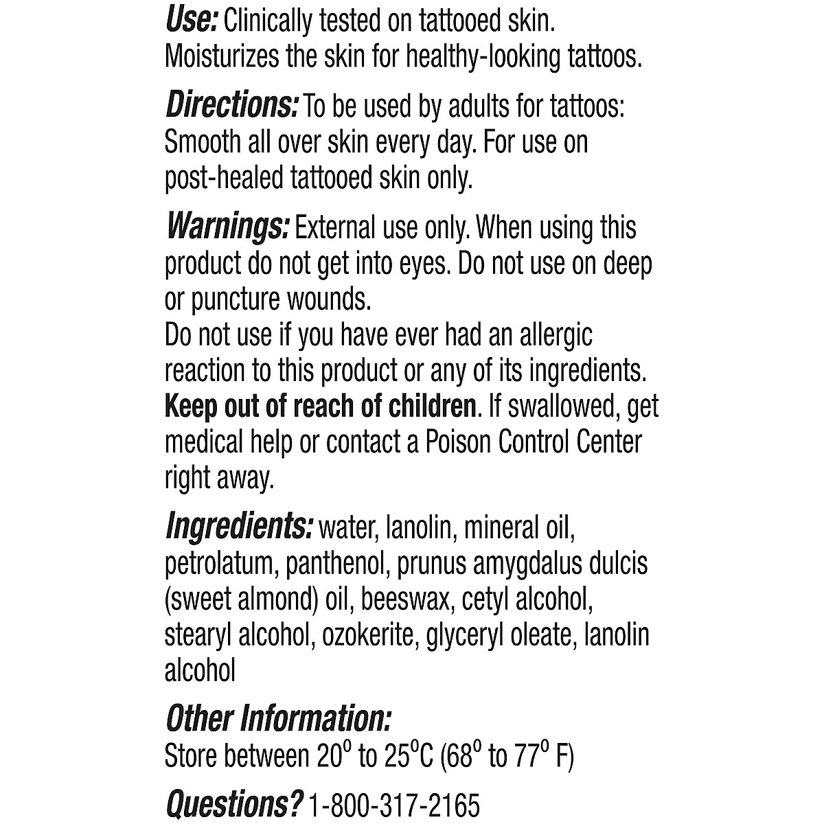 A+D Tattoo Skin Moisturizing Ointment, Skin Moisturizer with Beeswax, Almond Oil and Pro- Vitamin B5-3.5 Oz Tube