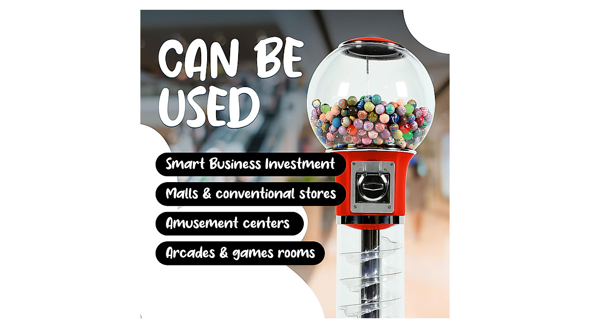 Gumball Machine Spiral Vend 4’ Height Set Up for $0.25 | Kids Vending ...