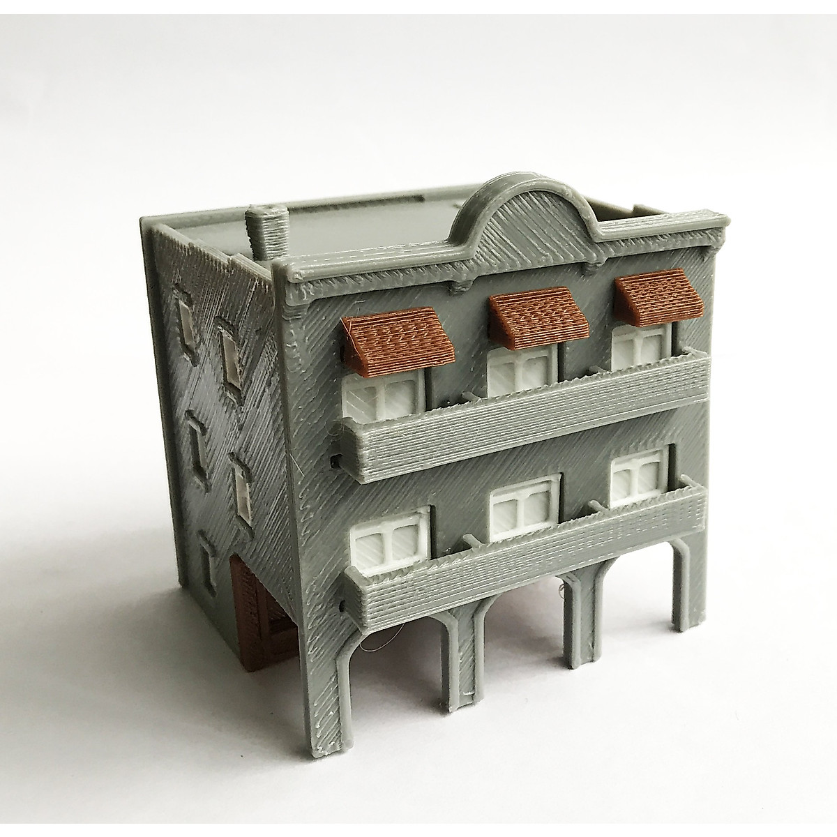 Outland Models Train Layout City Classic 3-Story Arcade Building N Scale 1:160