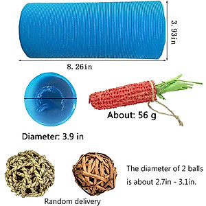 Collapsible Pet Tunnel, 2 PCS Hamster Fun Plastic Tunnels, Foldable Hideaway Exercising Training Tube Toys for Dwarf Hamster, Guinea Pig, Gerbil, Mouse, Rat and Ferrets