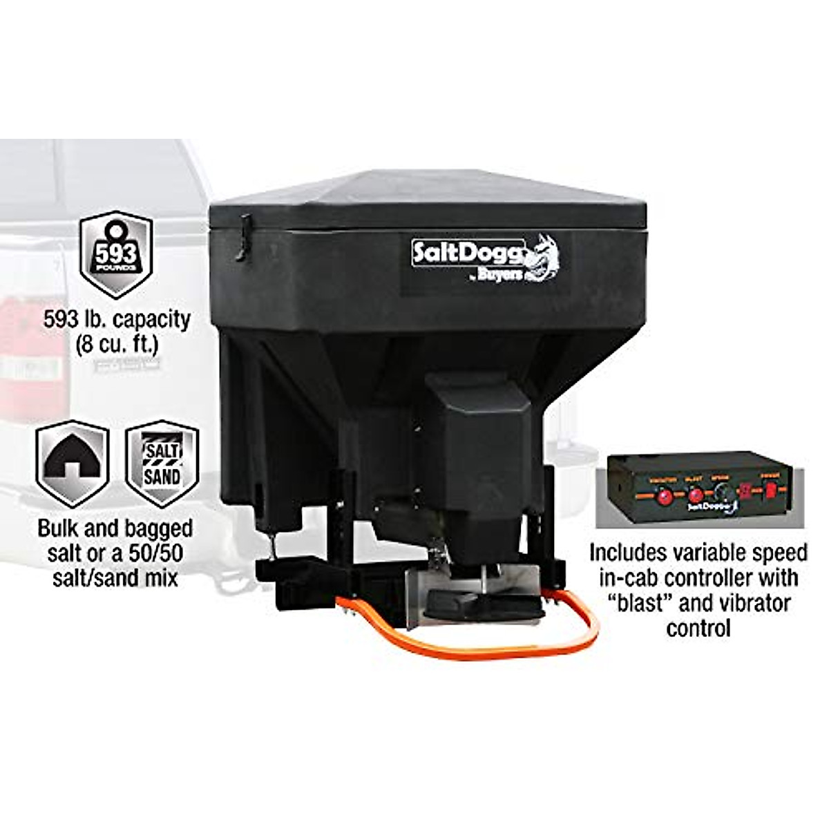SaltDogg TGS03 8 Cubic Foot Tailgate Salt Spreader