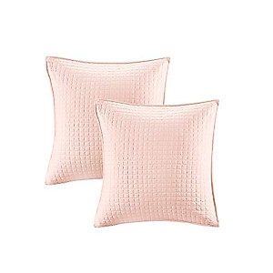 Urban Habitat Cotton Comforter Set Pink Jacquard Tufts Pom Pom Shabby Chic Boho Comforter Set Queen All Season Bedding Winter Beddys, Matching Shams, Decorative Pillows, Full (88 in x 92 in), 7 Piece