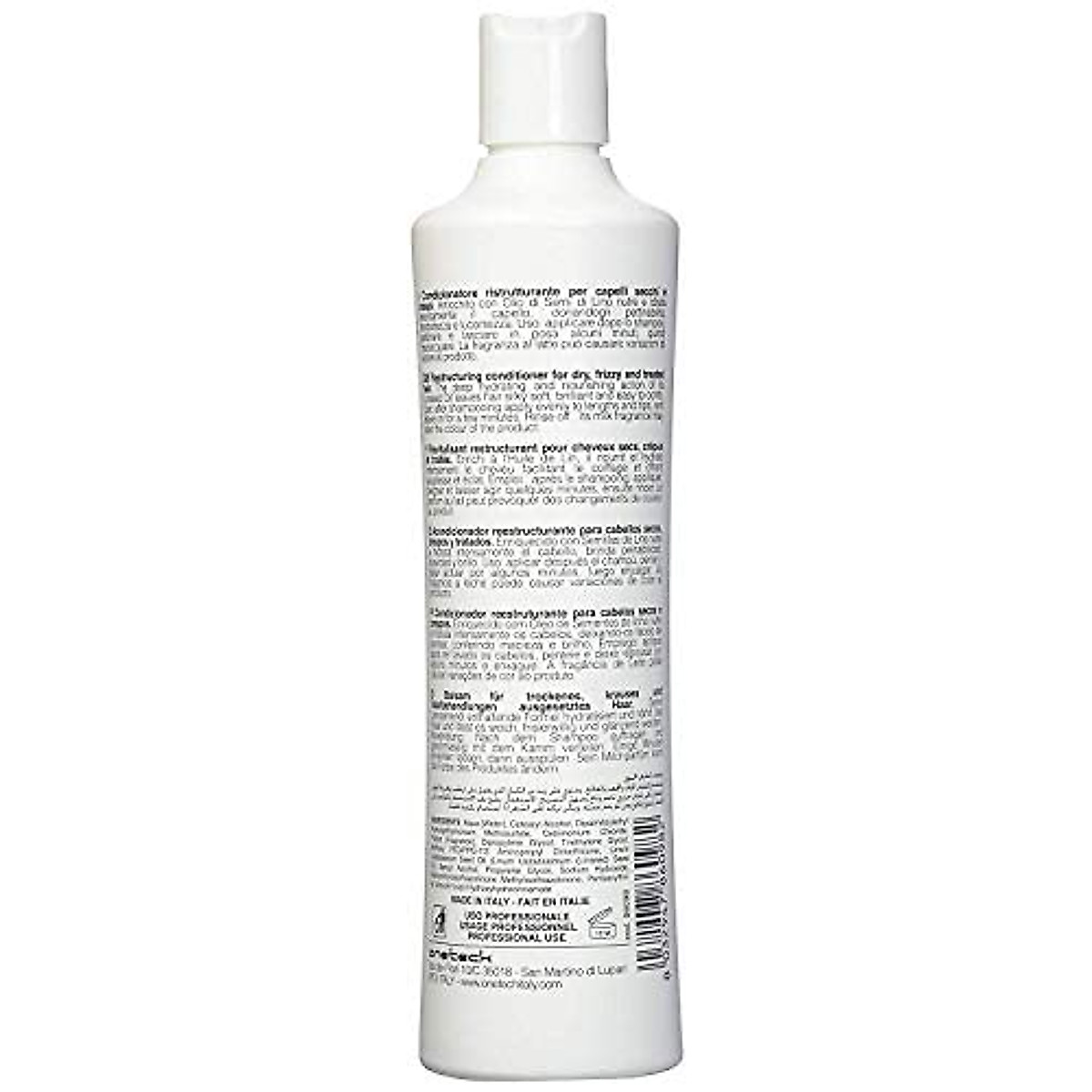 Fanola Nutri Care Restructuring Conditioner - Enriched with Argan & Linseed Oil - Deep Protein Conditioner for Dry & Damaged Hair - Repairing, Nourishing, Anti-Frizz Formula (33.8 Fl oz)