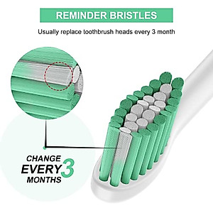 Toothbrush Heads for Philips Sonicare Replacement Brush Heads Medium Soft Dupont Bristles Electric Toothbrush Replacement Heads Fit E-Series Essence Xtreme Elite Advance and CleanCare, 6 Pack