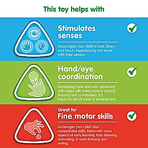 Early Learning Centre Little Senses Glowing Stacking Rings, Stimulates Senses, Fine Motor Skills, Hand Eye Coordination, Kids Toys for Ages 06 Month, Amazon Exclusive