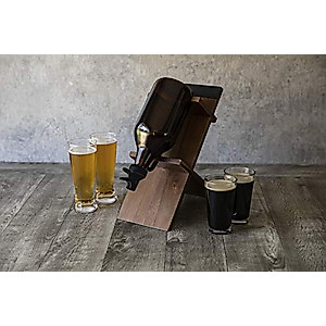 LEGACY - a Picnic Time Brand Stand with 64oz Glass Growler Beer Accessories, One Size, Acacia Wood