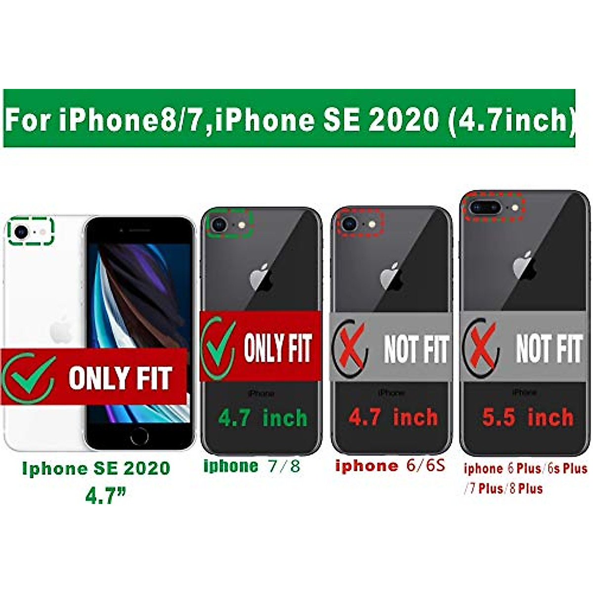 iPhone SE 2nd 2020 New/iPhone SE 3 2022, iPhone 8, iPhone 7 Case, Screen Protector Slim Shock Absorption Reinforced Corner Soft TPU Silicone Clear iPhone SE 3 2022 Case 4.7" (Clear)