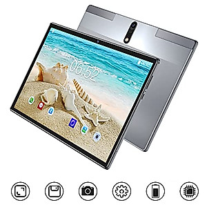 Qinlorgo 10.1in Tablet, 100-240V Support Dual Card Dual Standby HD Tablet 2.4G 5G WiFi Octa Core for Android8.1 for Writing (US Plug)