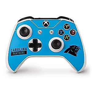 Skinit Decal Gaming Skin Compatible with Xbox One S Controller - Officially Licensed NFL Carolina Panthers Blue Performance Series Design