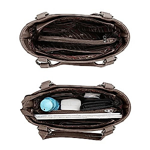 Montana West Aztec Tote Western Handbags for Women Satchel Handbag Vegan Leather Purses Vegan Leather Hobo Shoulder Bag with Wallet MST-G1004WCF