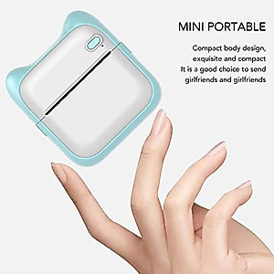 Label Printer,Wireless Printer,Bluetooth Label Printer,Portable Handheld Small Printer 203DPI USB Charging 1000mAh,Inkless,Rechargeable,Mini Wrong Question Printer for iBleem