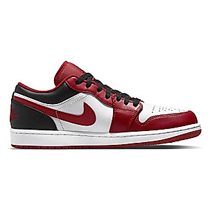 Jordan Mens 1 Low 553558 163 Bulls - Size 9 Black/White/Red