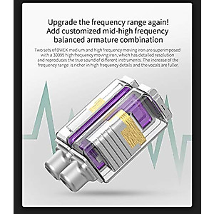 Kinboofi KZ ZSX in Ear Headphone Monitor, Hybrid HiFi Earphone with 5BA 1DD 6 Drivers, KZ Earbuds with Detachable 2 Pin Cable for Church Band Musician Singer(Black No Mic)