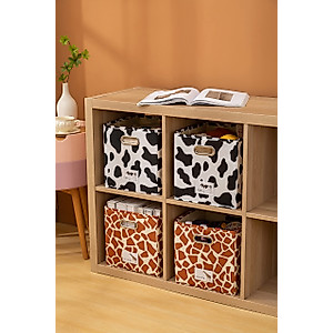 Nopuper Toy Box Storage Organizer 2 Packs, Foldable Shelf Storage Bins, Sturdy PP Interlayer,Hard Bottom and Sides 11"*11"*11"