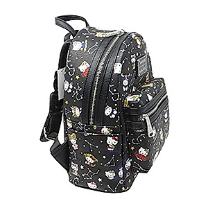 Loungefly Hello Kitty Zodiac Print Mini Backpack (One_Size, Black)