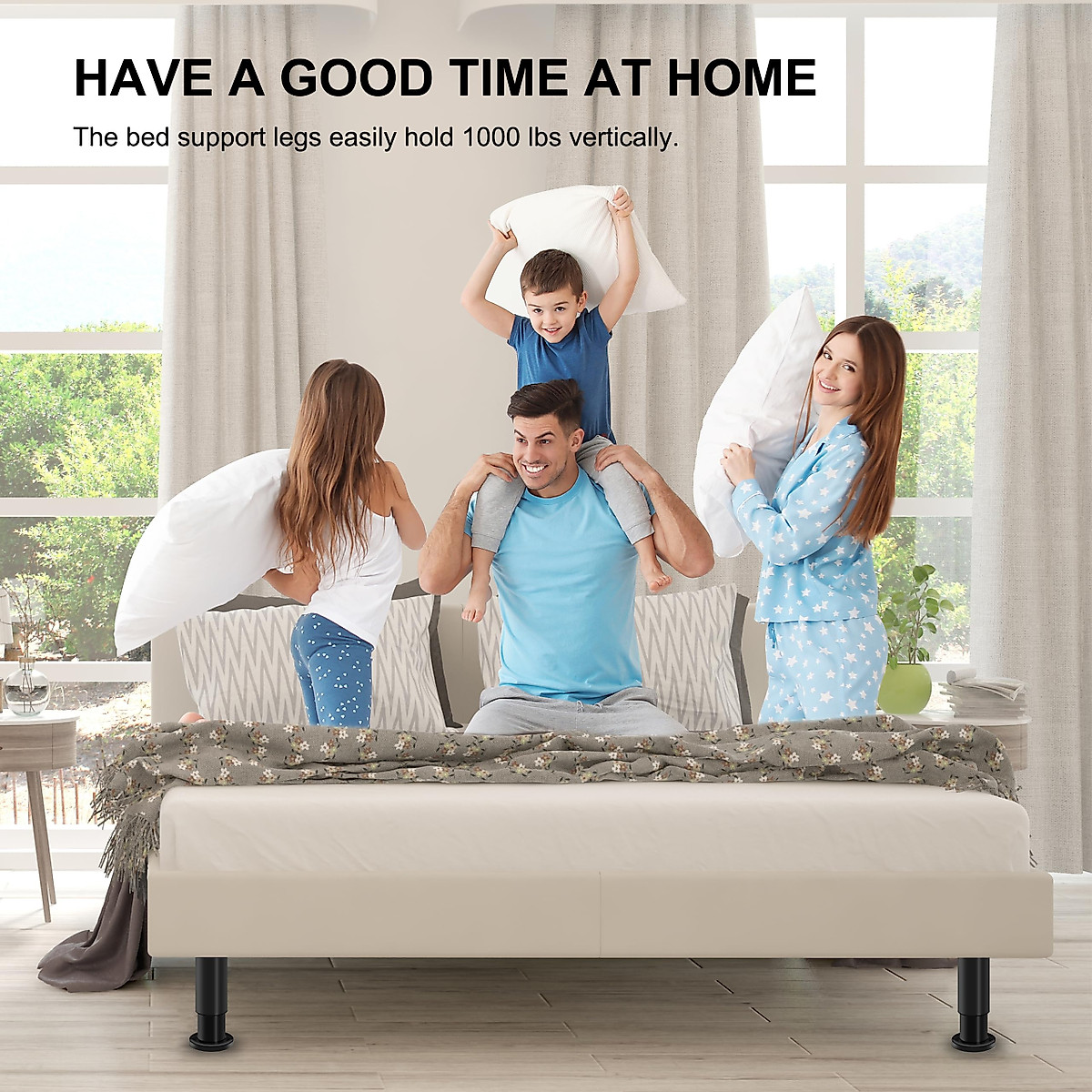 4Pcs Bed Support Legs, Adjustable Height Metal Bed Frame Support Legs, Bed Frame Center Support Bed Legs, Bed Frame Replacement Legs for King/Queen Bed Slats, Sofa, Furniture Cabinet(7"-12.5")