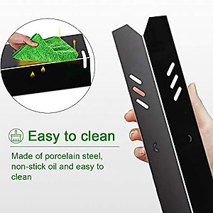 Rejekar Replacement Part for Uniflame GBC1059WB, Backyard BY13-101-001-13, DynaGlo, Better Home&Garden Grill, 15 inch Porcelain Steel Heat Plate Shield Tent Flame Tamer Burner Cover, 5-Pack