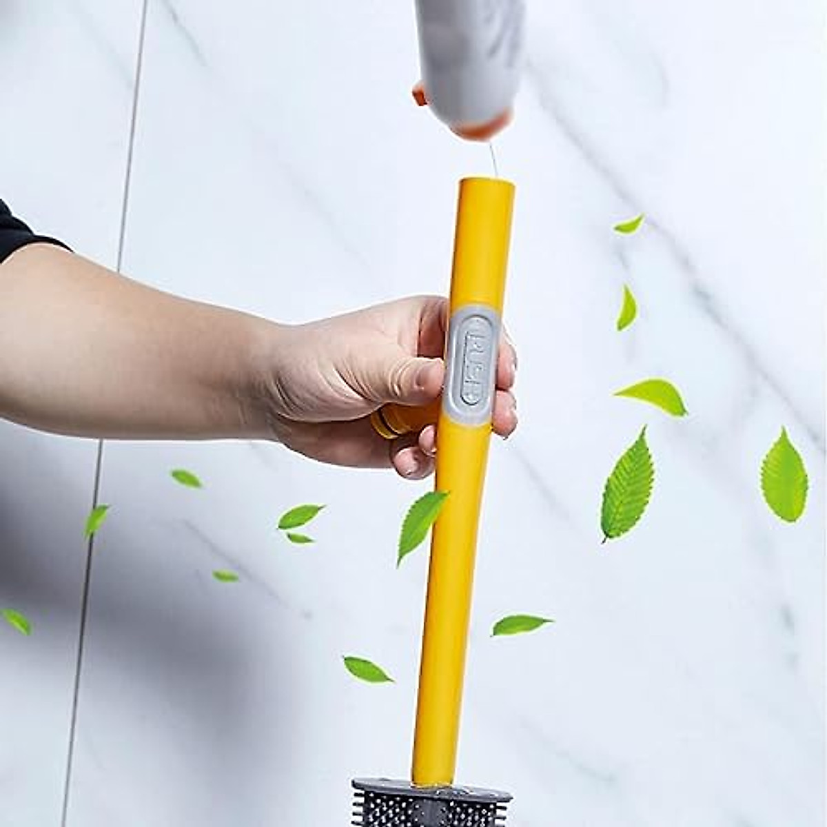 Creative Toilet Brush Hydraulic Silicone Toilet Cleaner Brush Wall Mount Floor Dual Use Toilet Bowl Brush and Stand Set