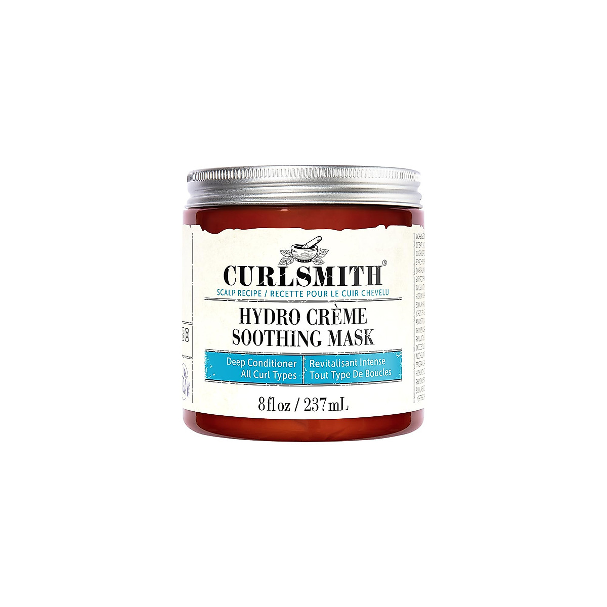 CURLSMITH - Hydro Crème Soothing Mask - Vegan Soothing Deep Conditioner for any Hair Type, Encourages Growth (8 oz)