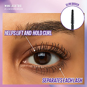 KAJA 3-in-1Mascara Set - Wink Lash Trio | with Panthenol, Clear Eye Serum, Volumizing, Intense Length and Thickening Mascaras, Black, Irritation Tested, Primer, Brow Gel, Long Lashes,